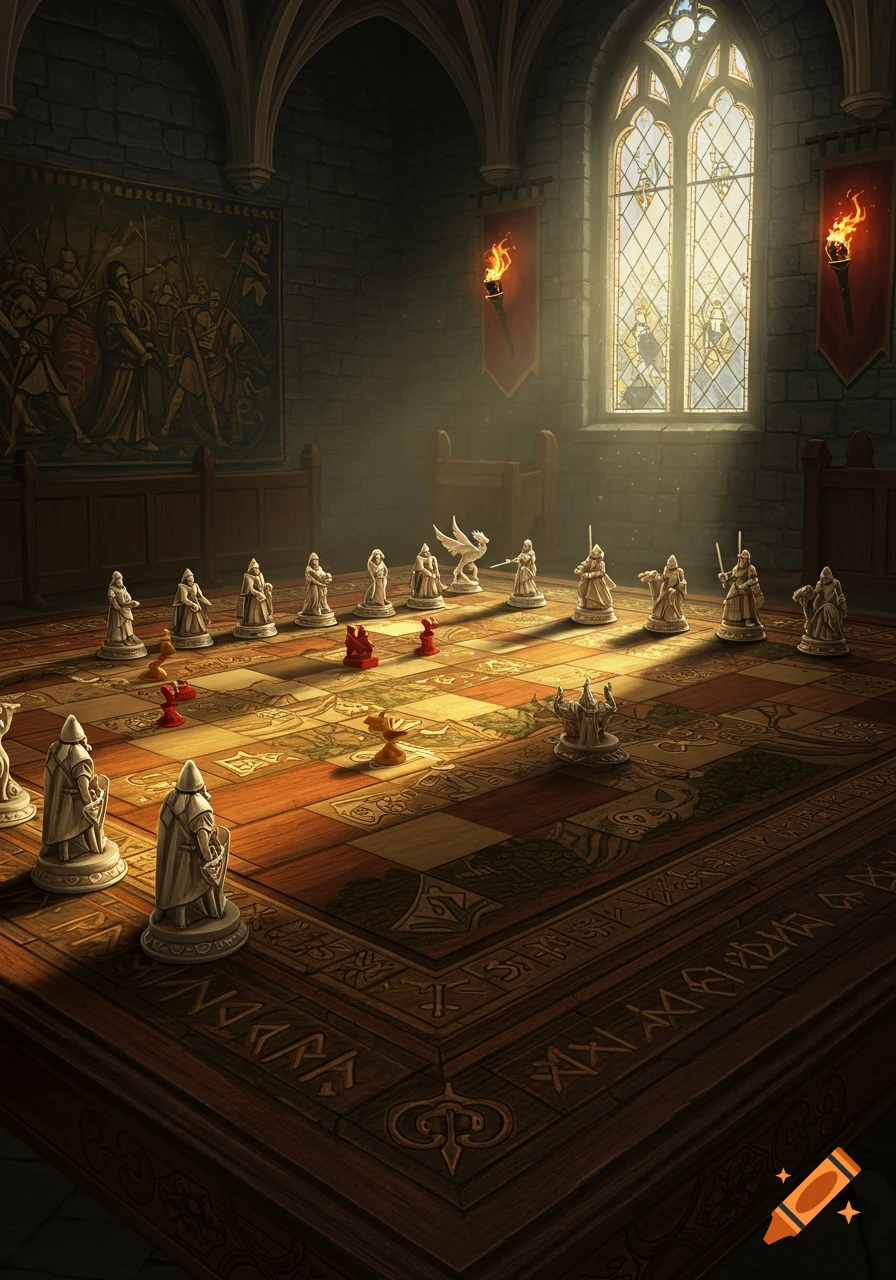 An older teacher in red robes instructs young students wearing red hats ...