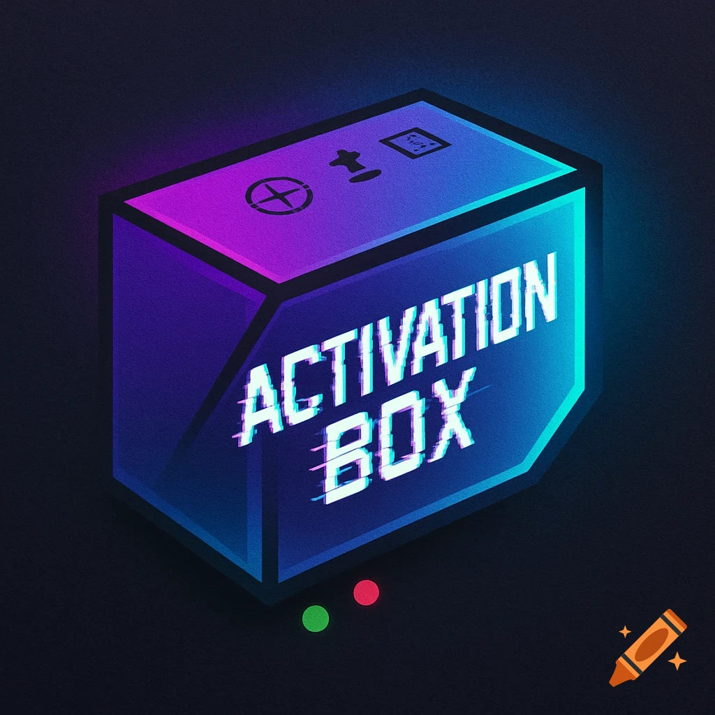 A black coffee flask with a neon blue and pink band logo that reads ...