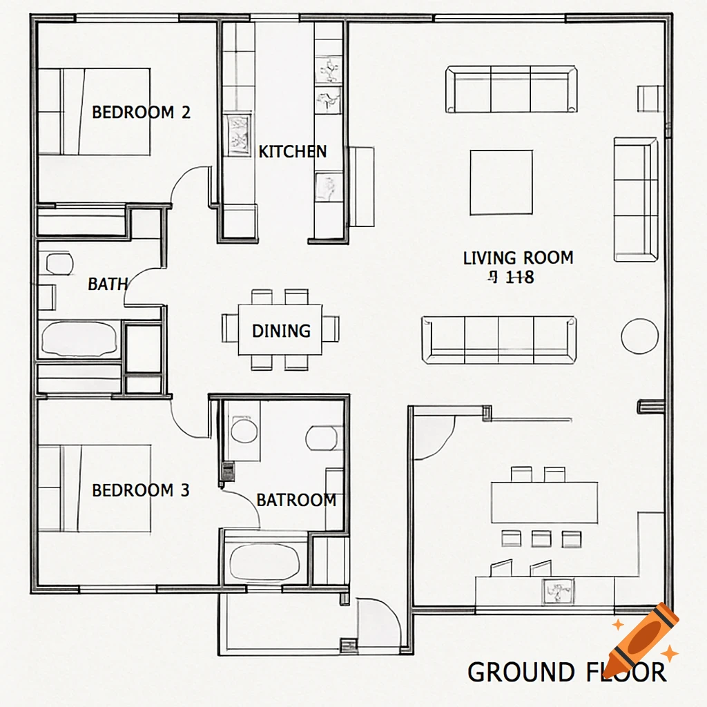 Modern Barangay Hall floor plan design with dimensions in the ...
