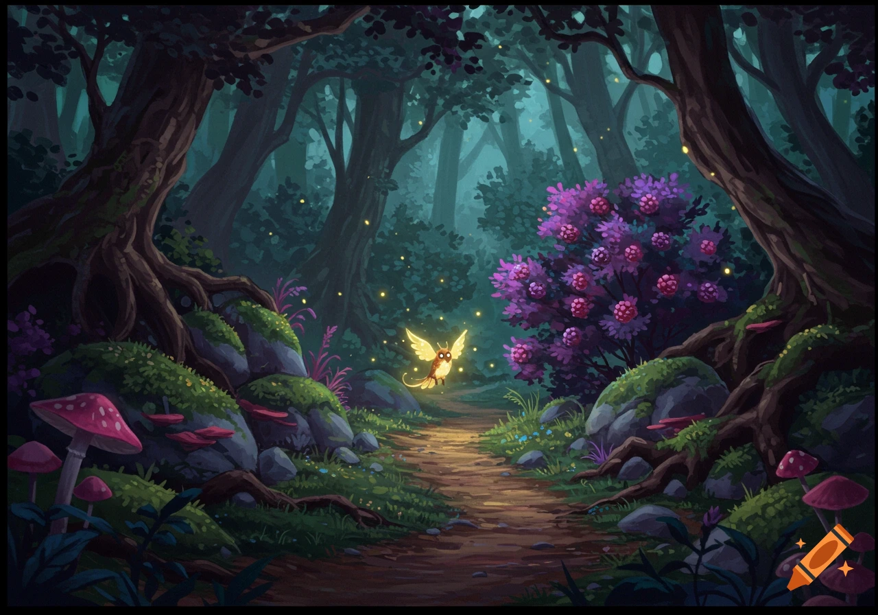 A magical tree with leaves displaying autumn, winter, spring, and ...