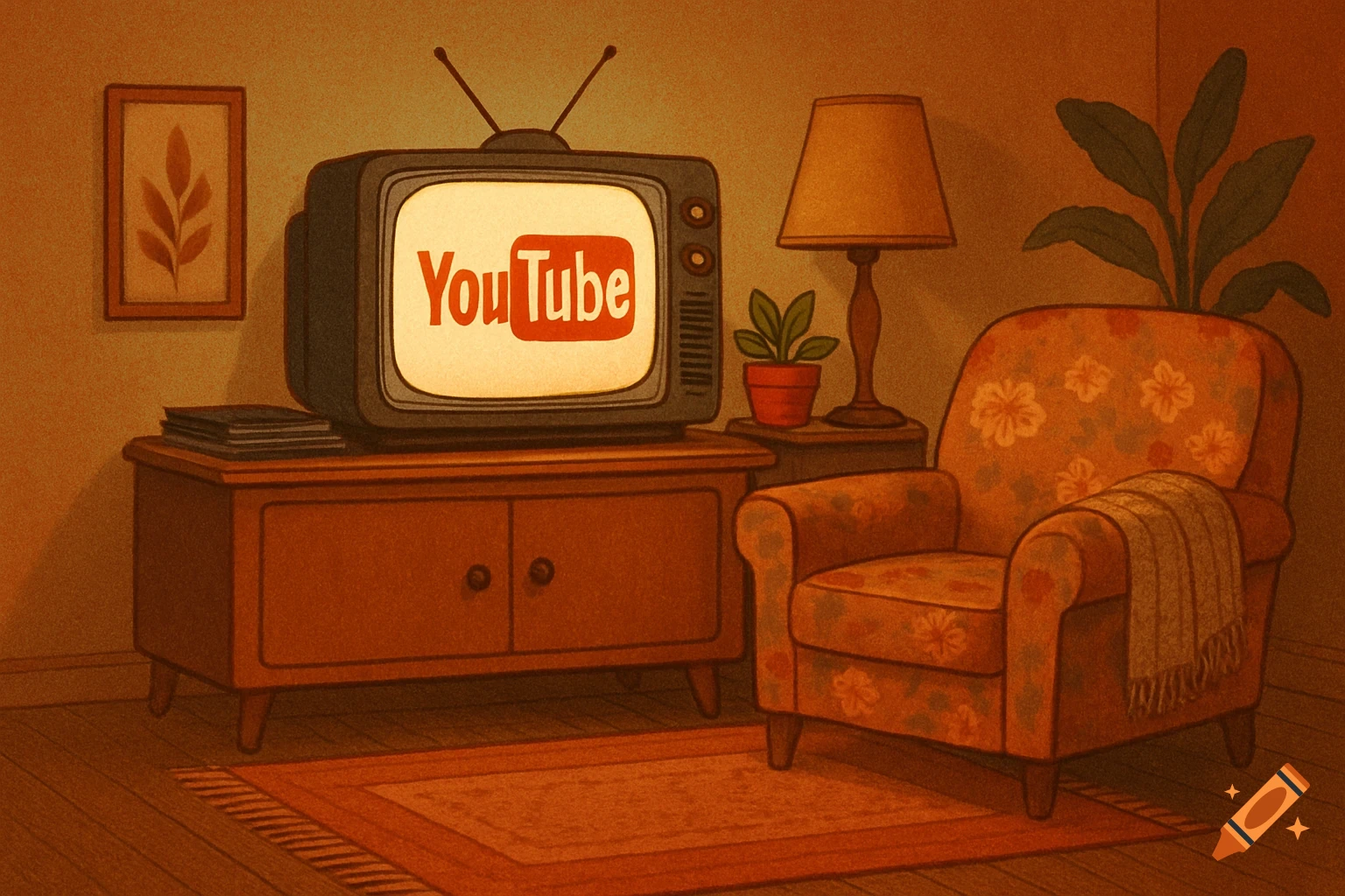 A decorative QR code for a YouTube channel with a red play button logo ...