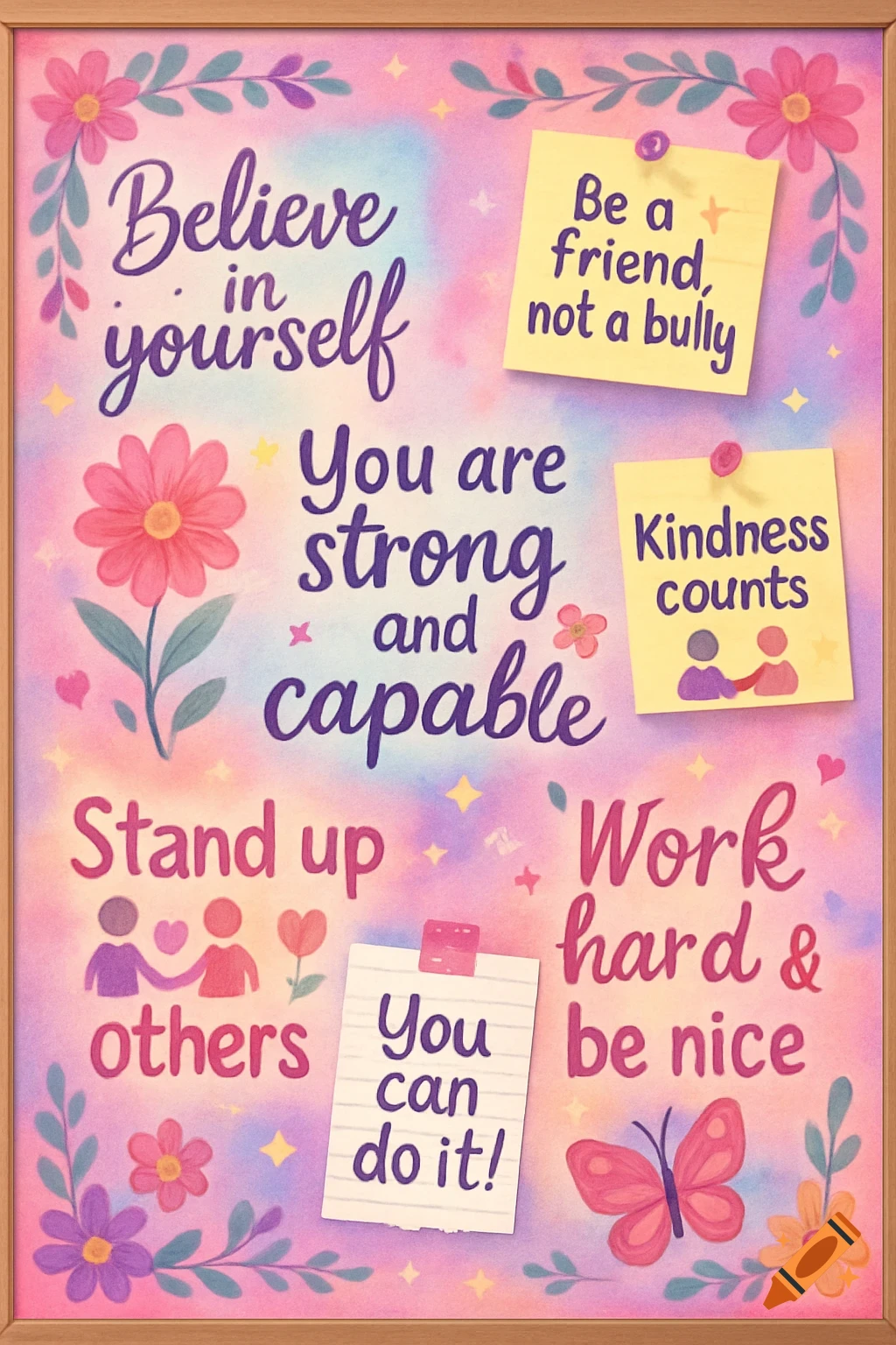 Purple+poster+border created on Craiyon