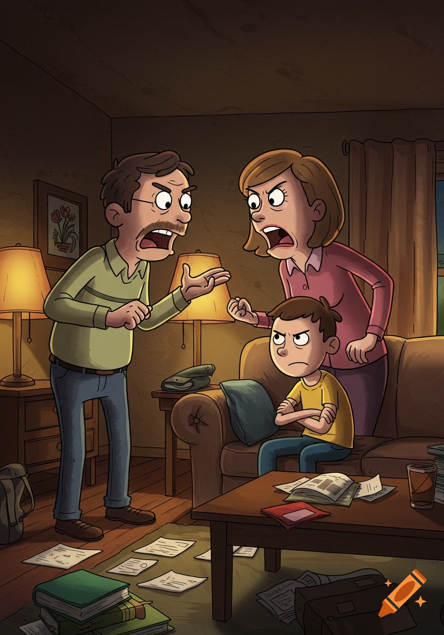 An eerie illustration of anxious girls and a staff member sitting in a ...