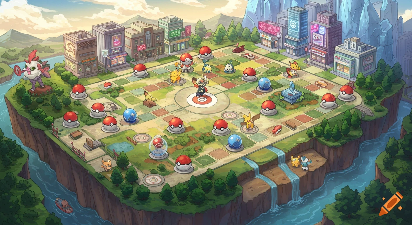 Pokemon Landscape created on Craiyon