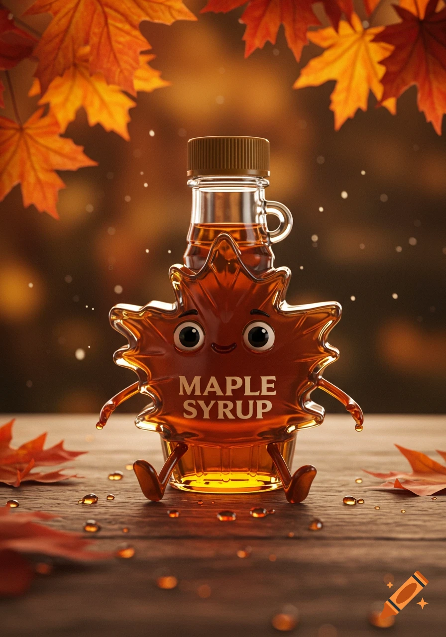 Maple+syrup+bottle+mockup created on Craiyon