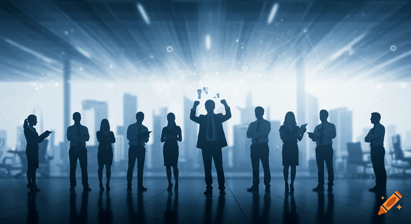 Abstract corporate graphic with a golden upward-trending line ...