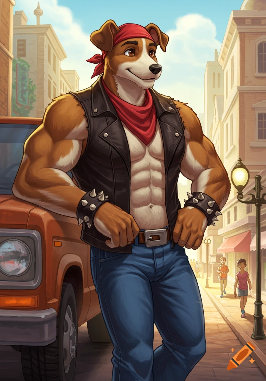 Anthro snow leopard in a black and gold suit in a luxury penthouse ...