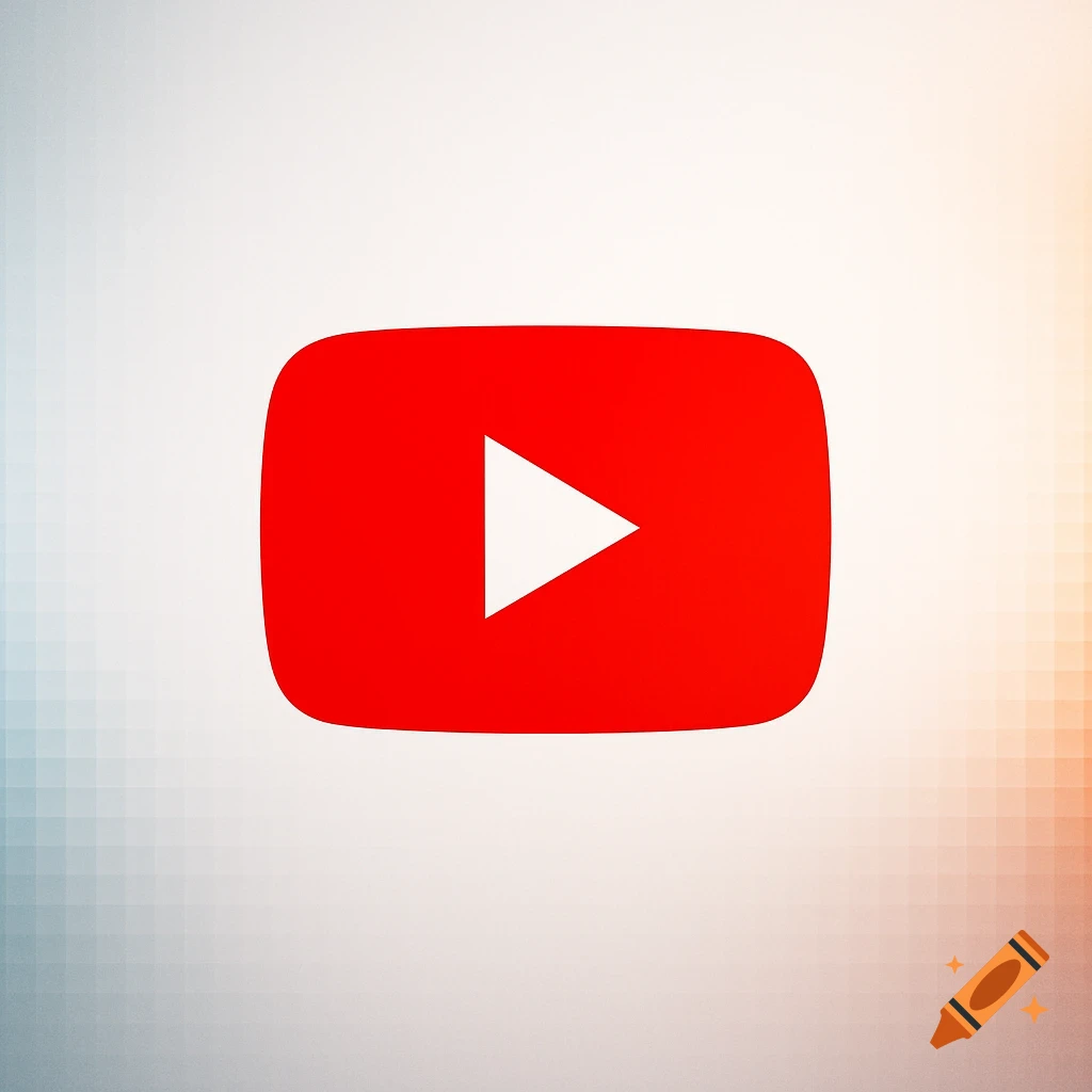 A decorative QR code for a YouTube channel with a red play button logo ...