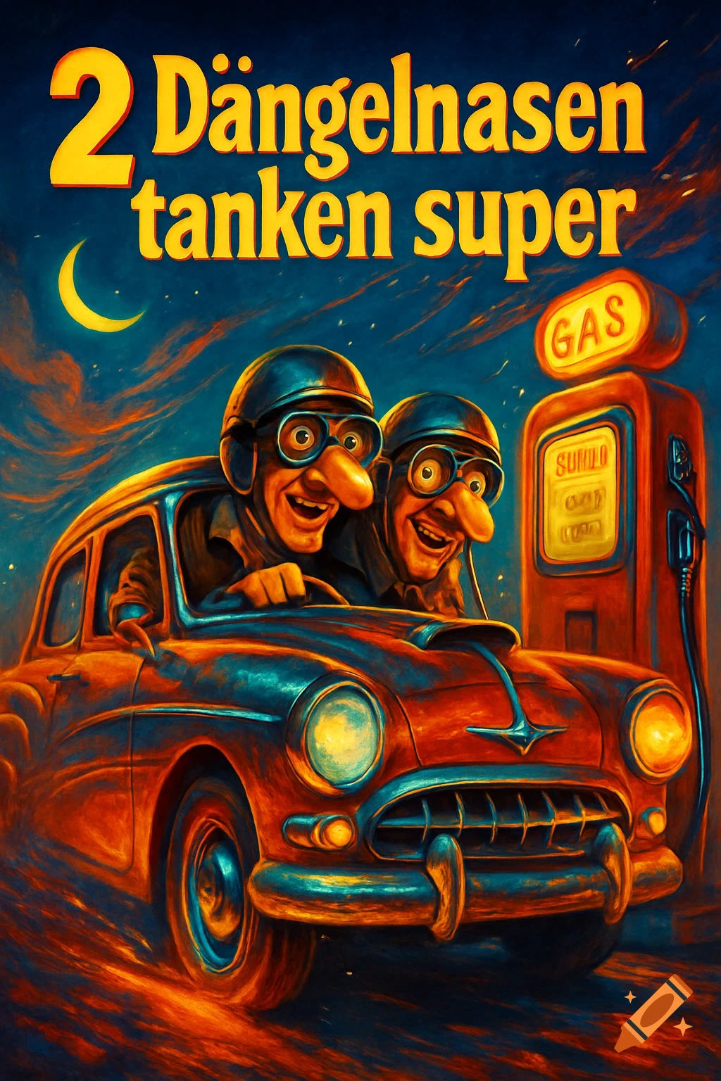 Vibrant cartoon illustration of a harness horse race with multiple ...