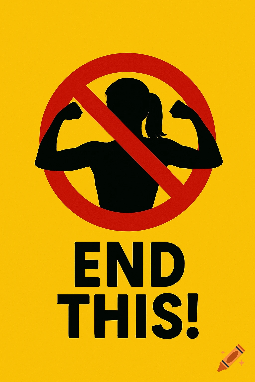 A white rectangular sign with a red border reads "NO RULES. JUST ROLLS ...