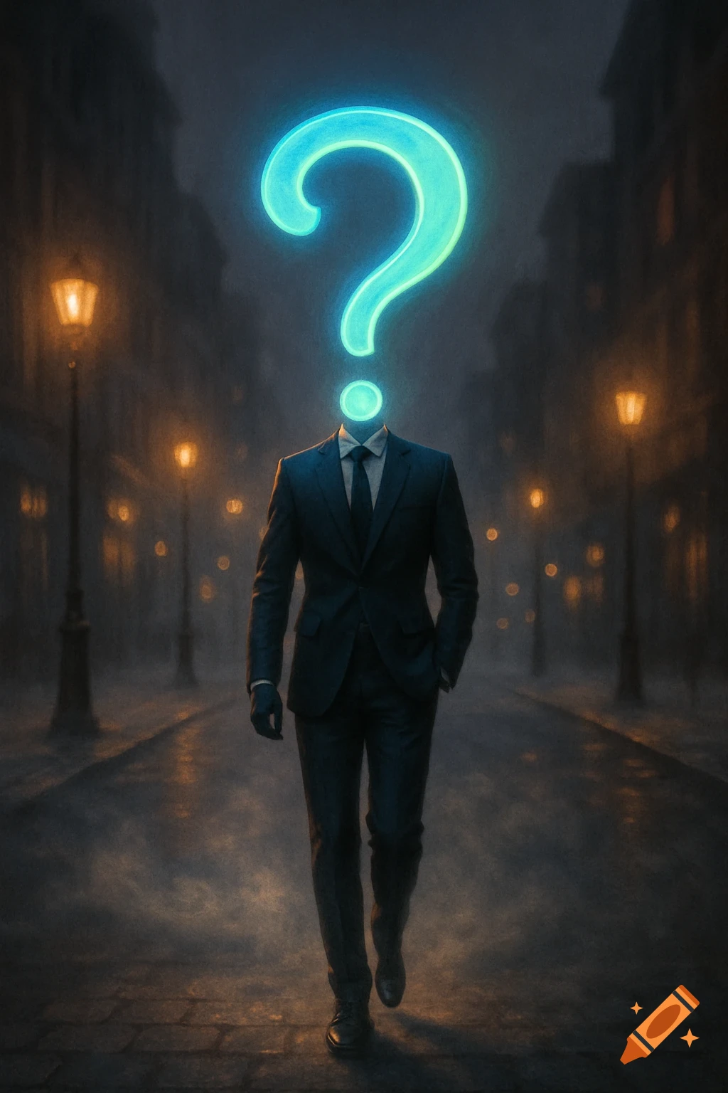 Man in a suit with a retro TV for a head, displaying a man's face ...