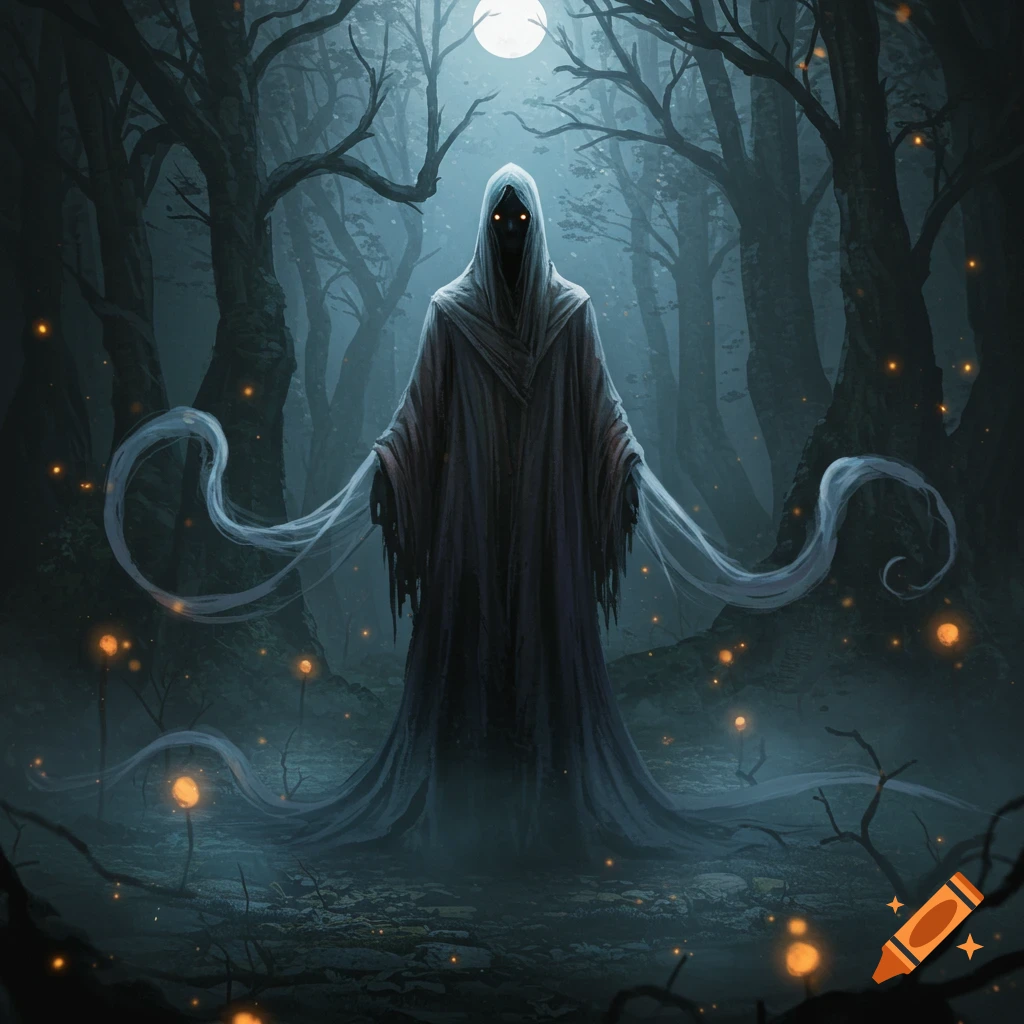 Halloween ghost with lizard on Craiyon