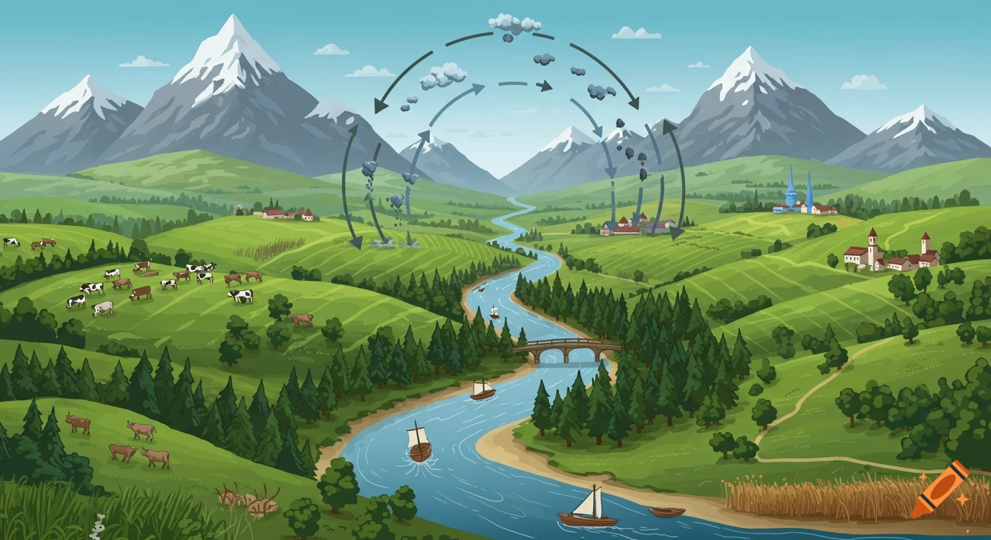 Schweiz+land+cartoon created on Craiyon