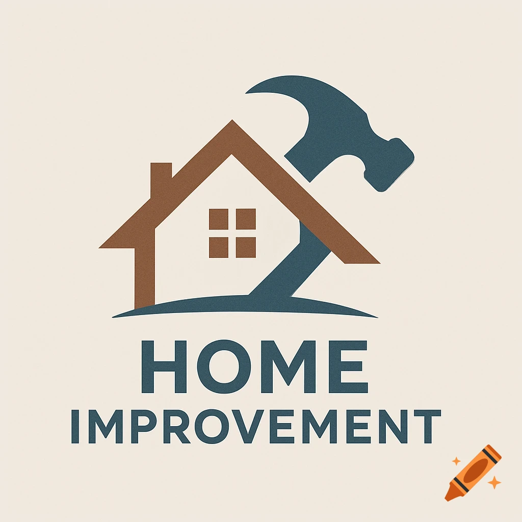 A sleek logo featuring a blue house with green and blue circuit board ...