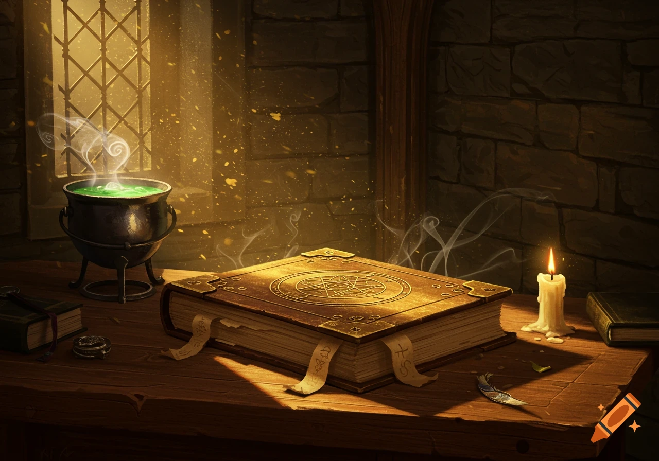 A surreal scene depicting a circular portal surrounded by numerous ...