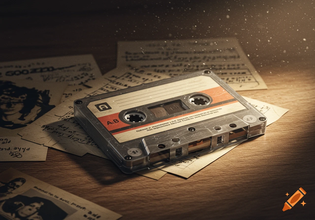 Musical notes float from a cocktail glass, with a glowing speaker in ...