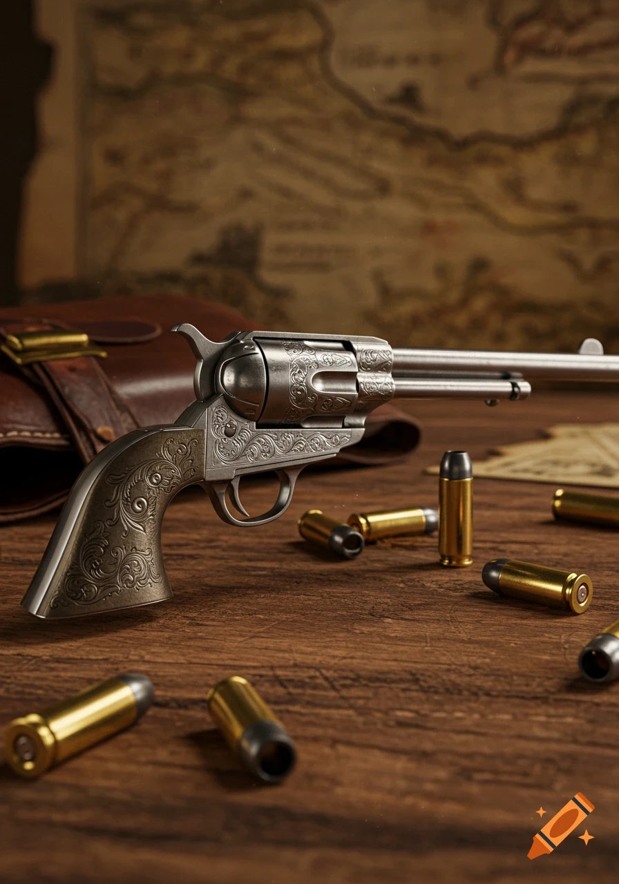 Two chrome Smith & Wesson revolvers lie on a white surface, surrounded ...