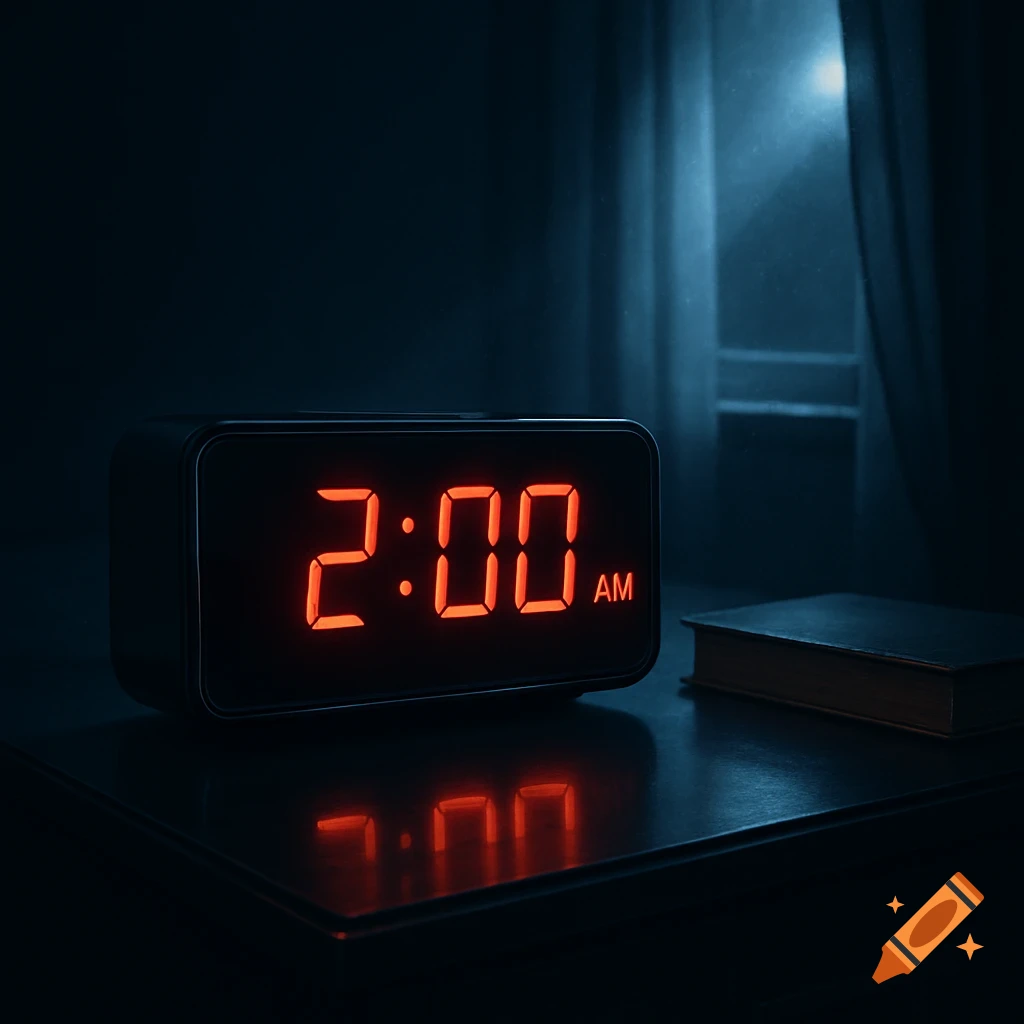 Modern desktop clock with a wooden frame, featuring a woman's face on ...