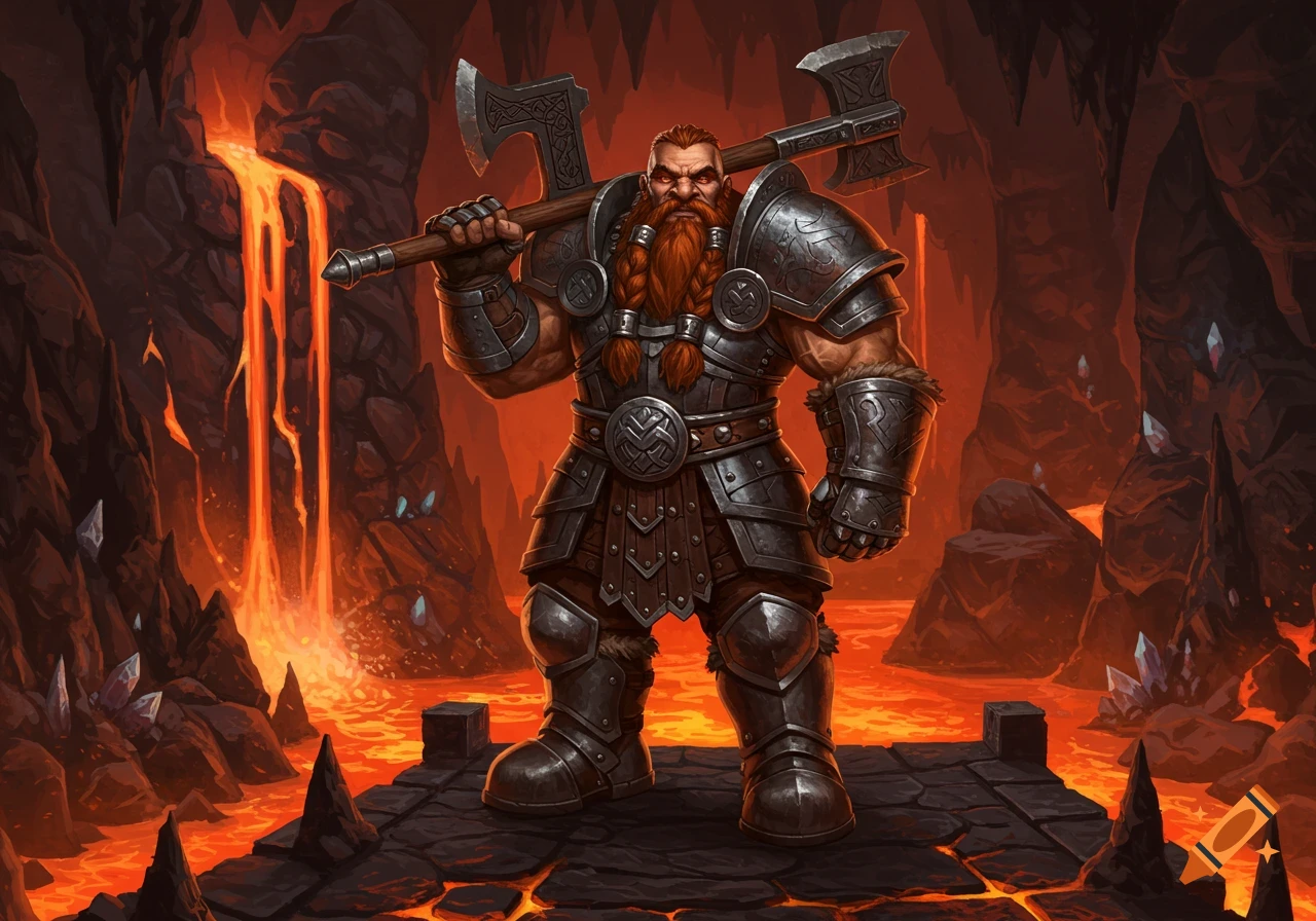 Black-haired dwarf male, large beard, fantasy art, character concept ...