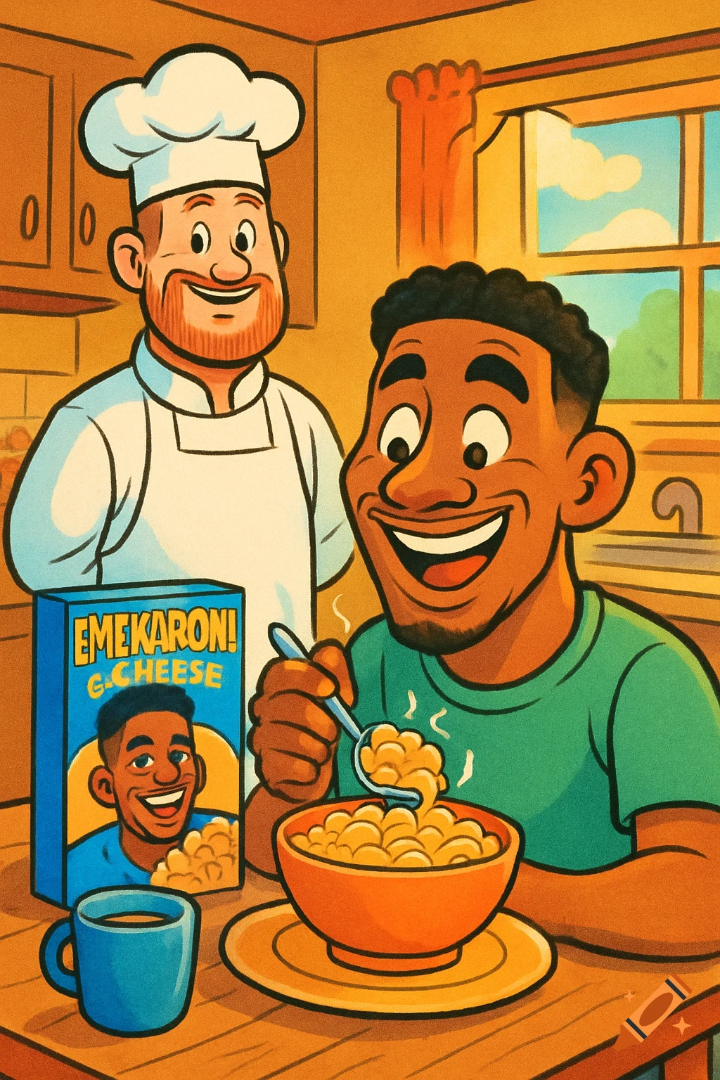 Cartoon of Peter Griffin feeding children from a bowl of food in a ...