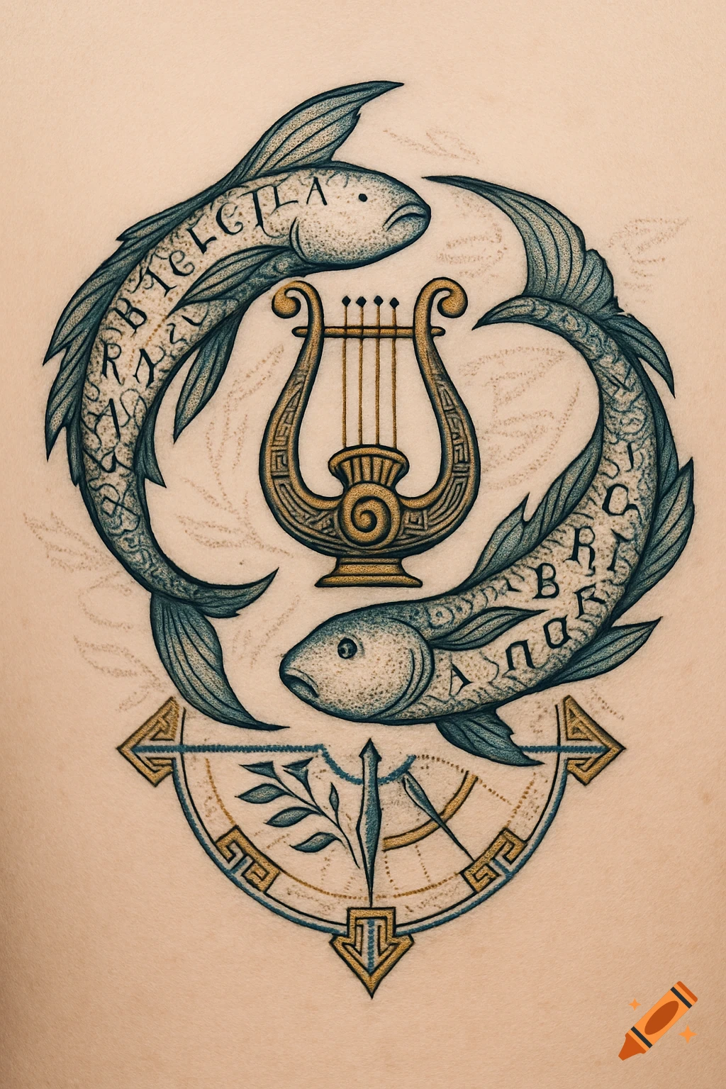 Hitler+tattoo+drawing created on Craiyon