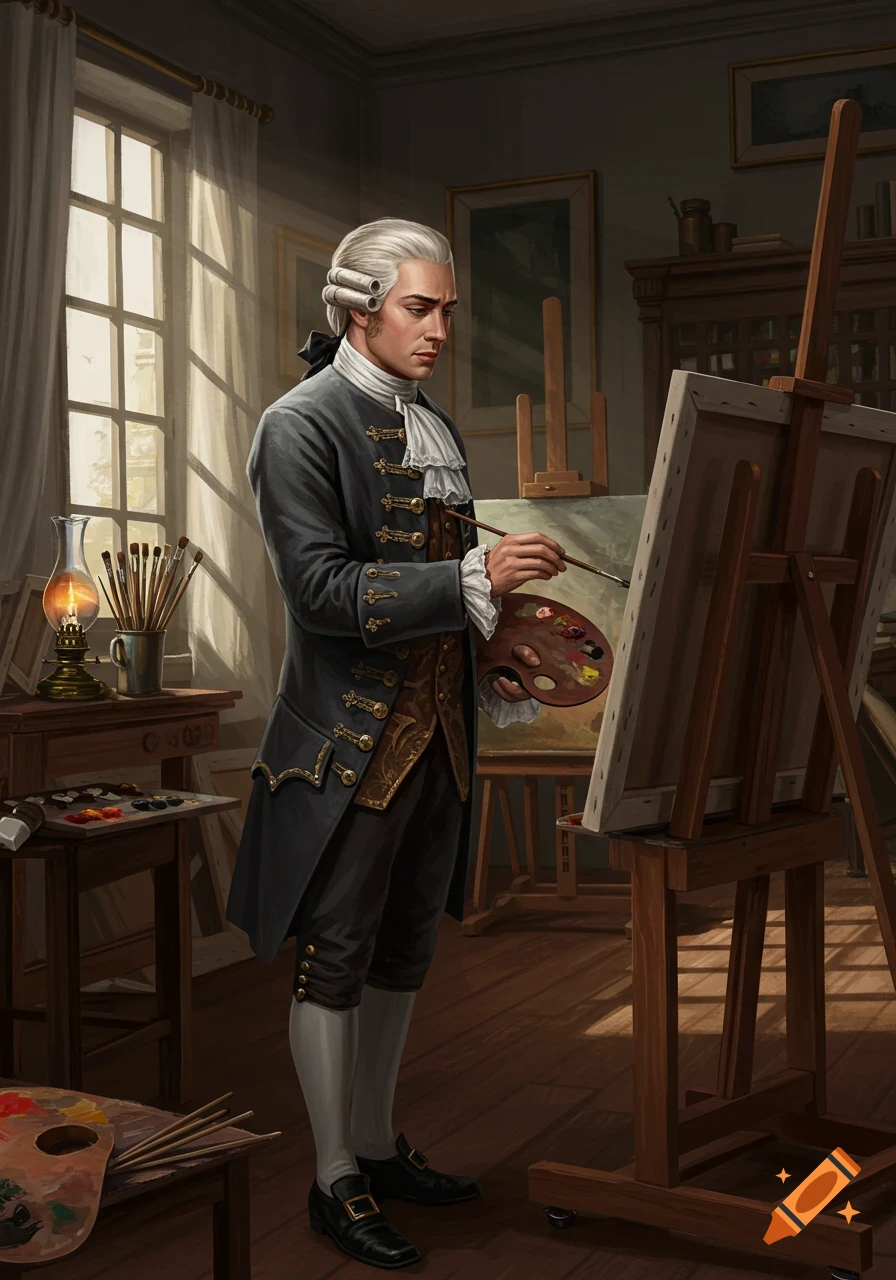 A whimsical illustration of Percy Bysshe Shelley in historical attire ...