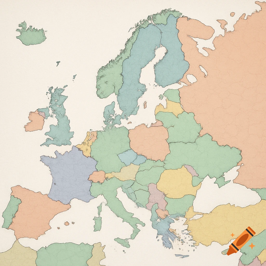 Historical map of Europe in 1936 on Craiyon