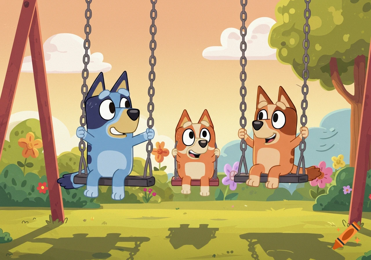 Bluey+and+bingo+pfps created on Craiyon