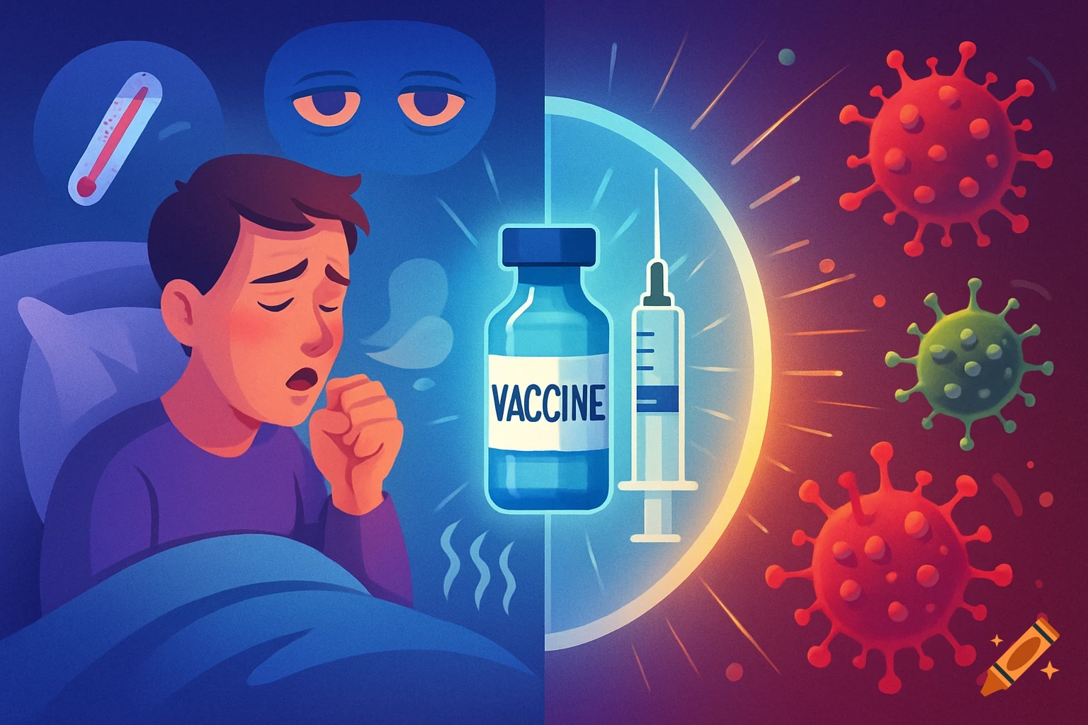 Cartoon illustration of a happy syringe injecting local anesthesia into ...