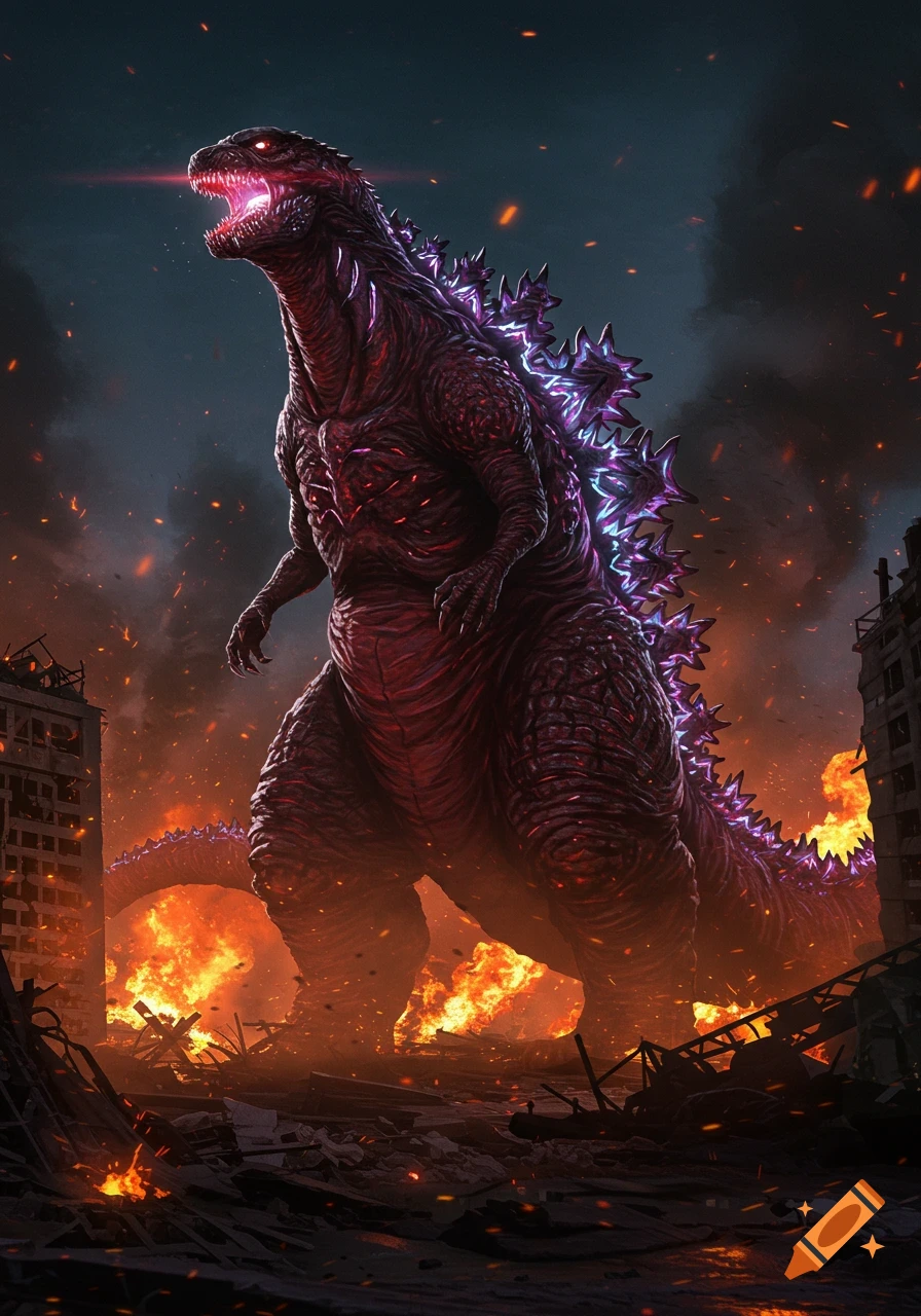 Godzilla+2002+deviantart created on Craiyon