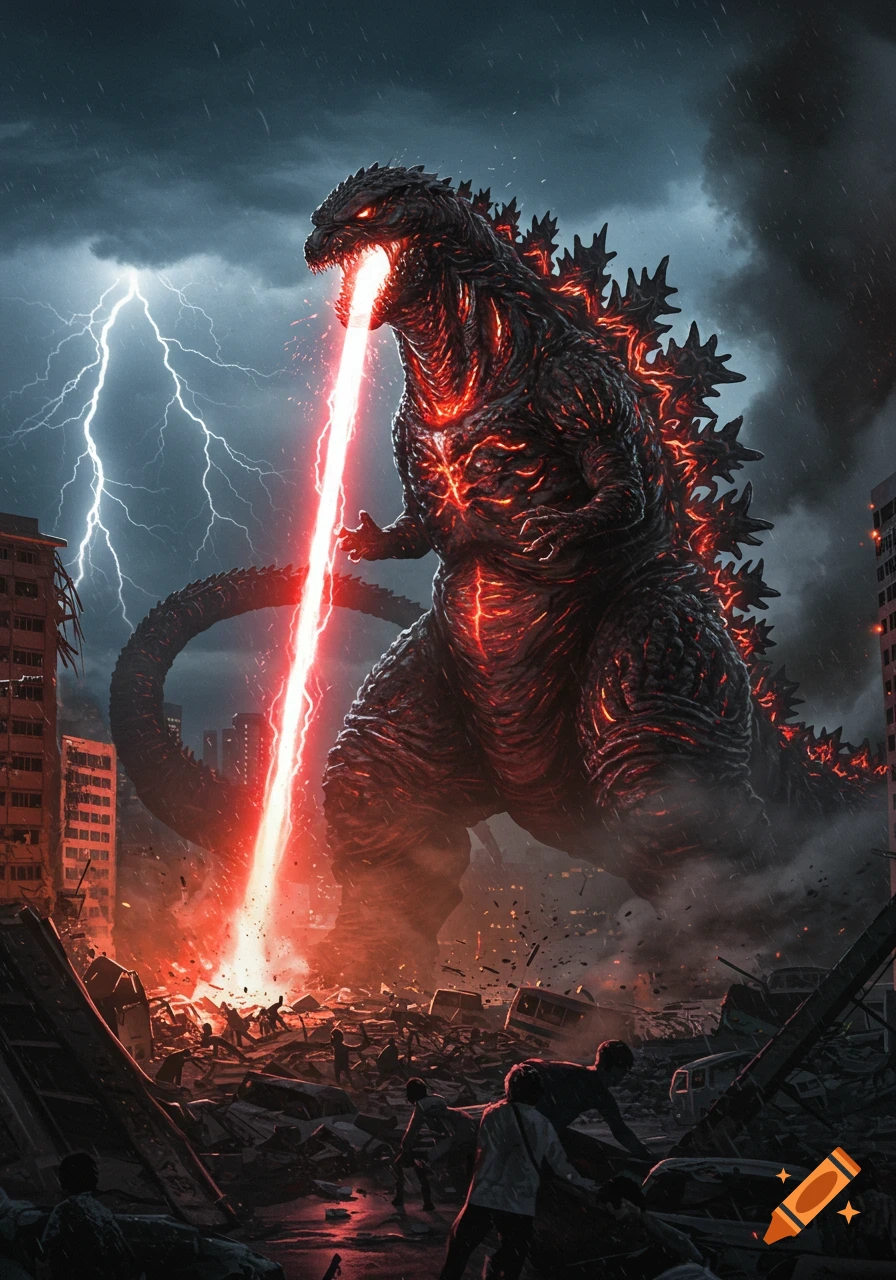 Godzilla+2002+deviantart created on Craiyon