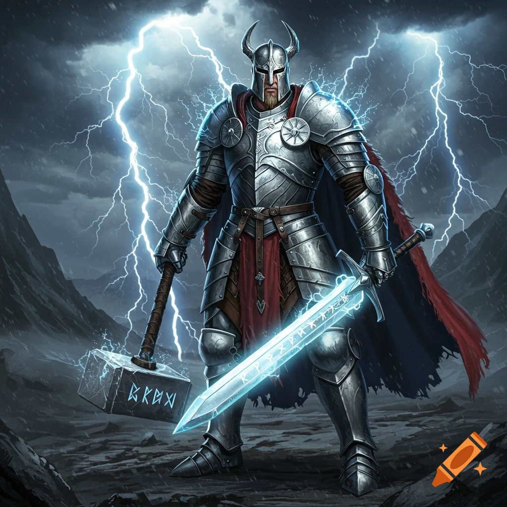 Knight hero turning villain in simplistic armor on Craiyon