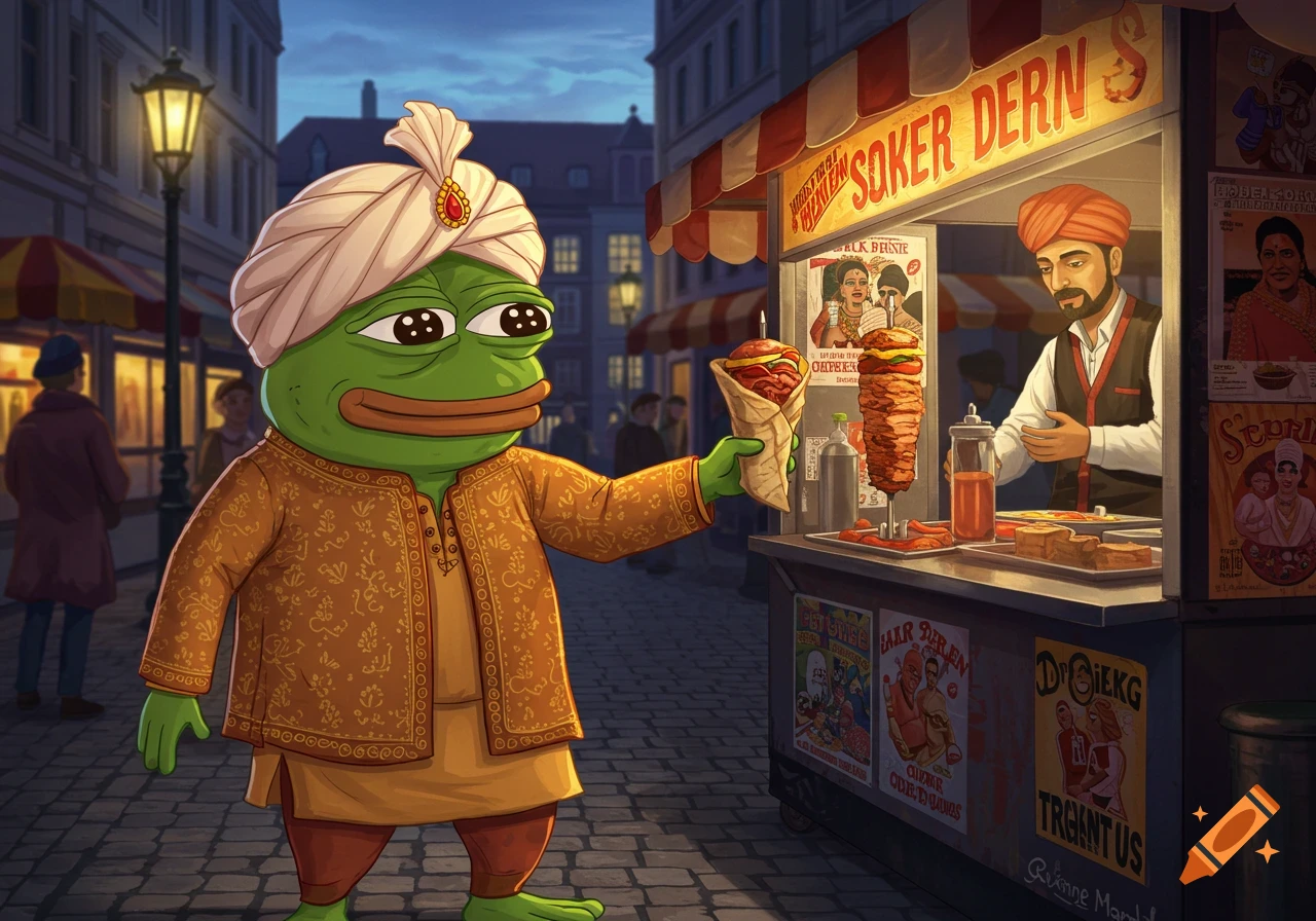 Pepe Meme Doing a Handshake created on Craiyon