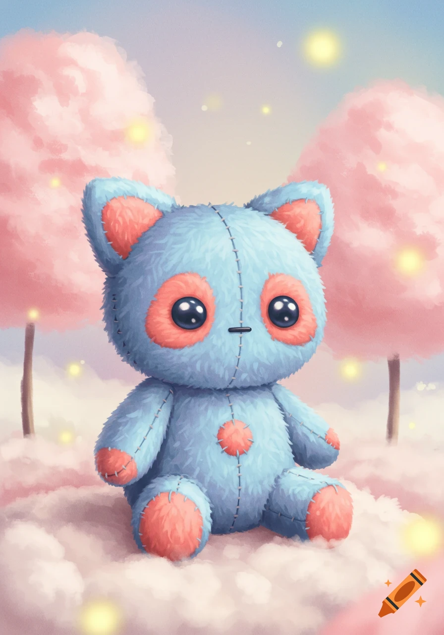 Cartoon-style gray donkey-like creature with a stubborn frown, standing on a path in a landscape ...