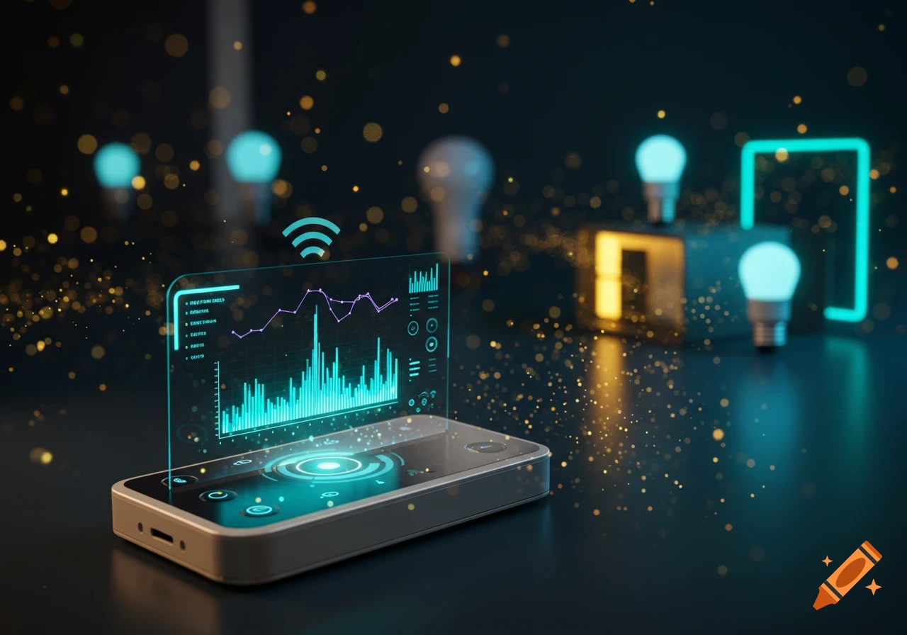 A glowing Bop It toy with colorful buttons and 'BOP IT' text sits on a futuristic, neon-lit ...