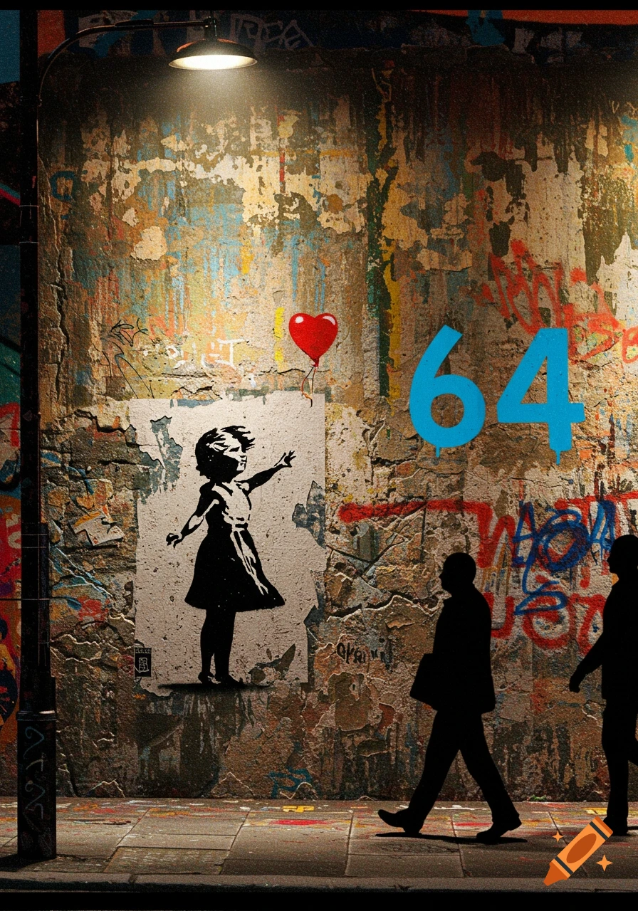 Girl+with+balloon+banksy created on Craiyon