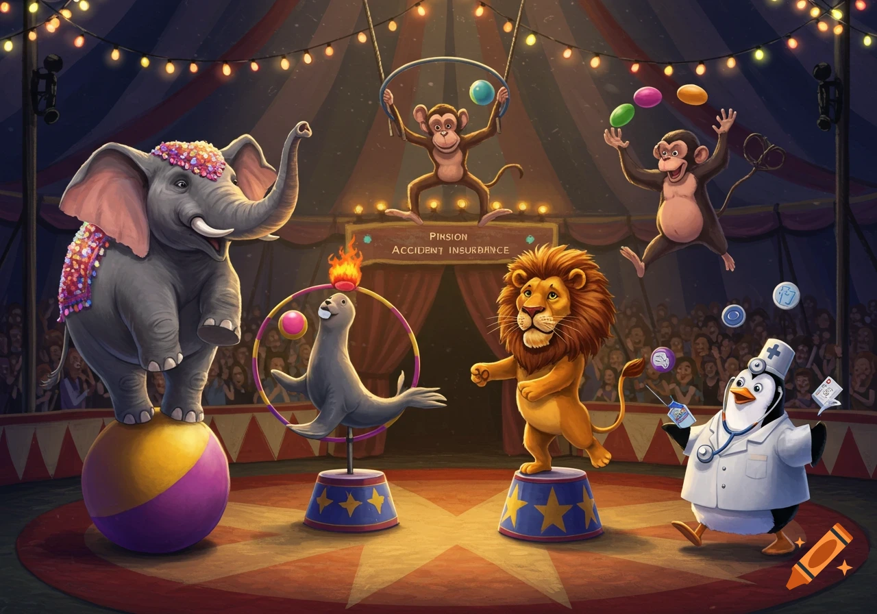 Dumbo, the cartoon flying elephant, soars happily through a vibrant ...