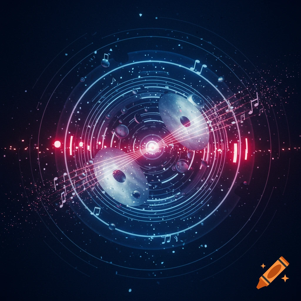 Shiny metallic text "BIG TIME PRODUCTION" on a background of television ...