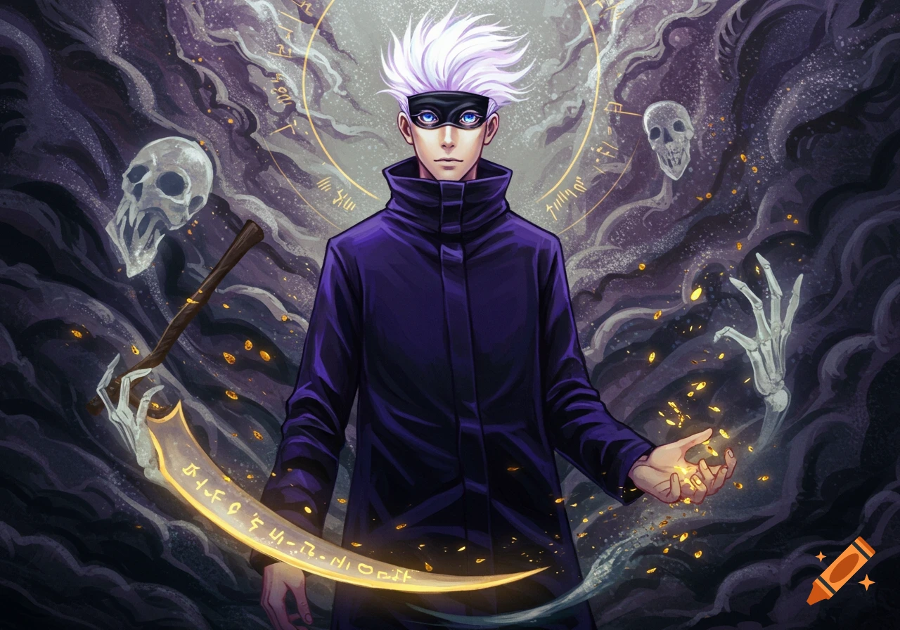 Gojo+satoru+outline created on Craiyon