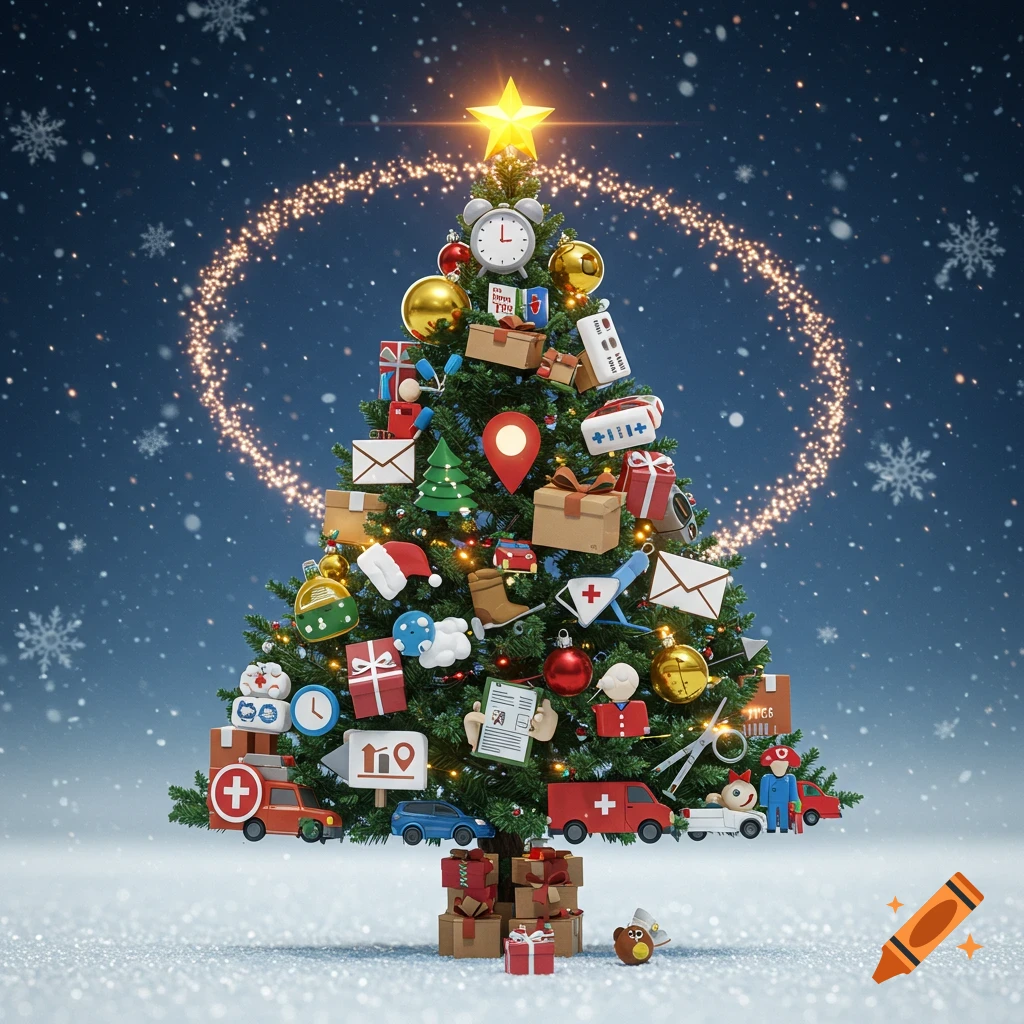 A close-up of a red Christmas ornament with "2026" in gold glitter ...