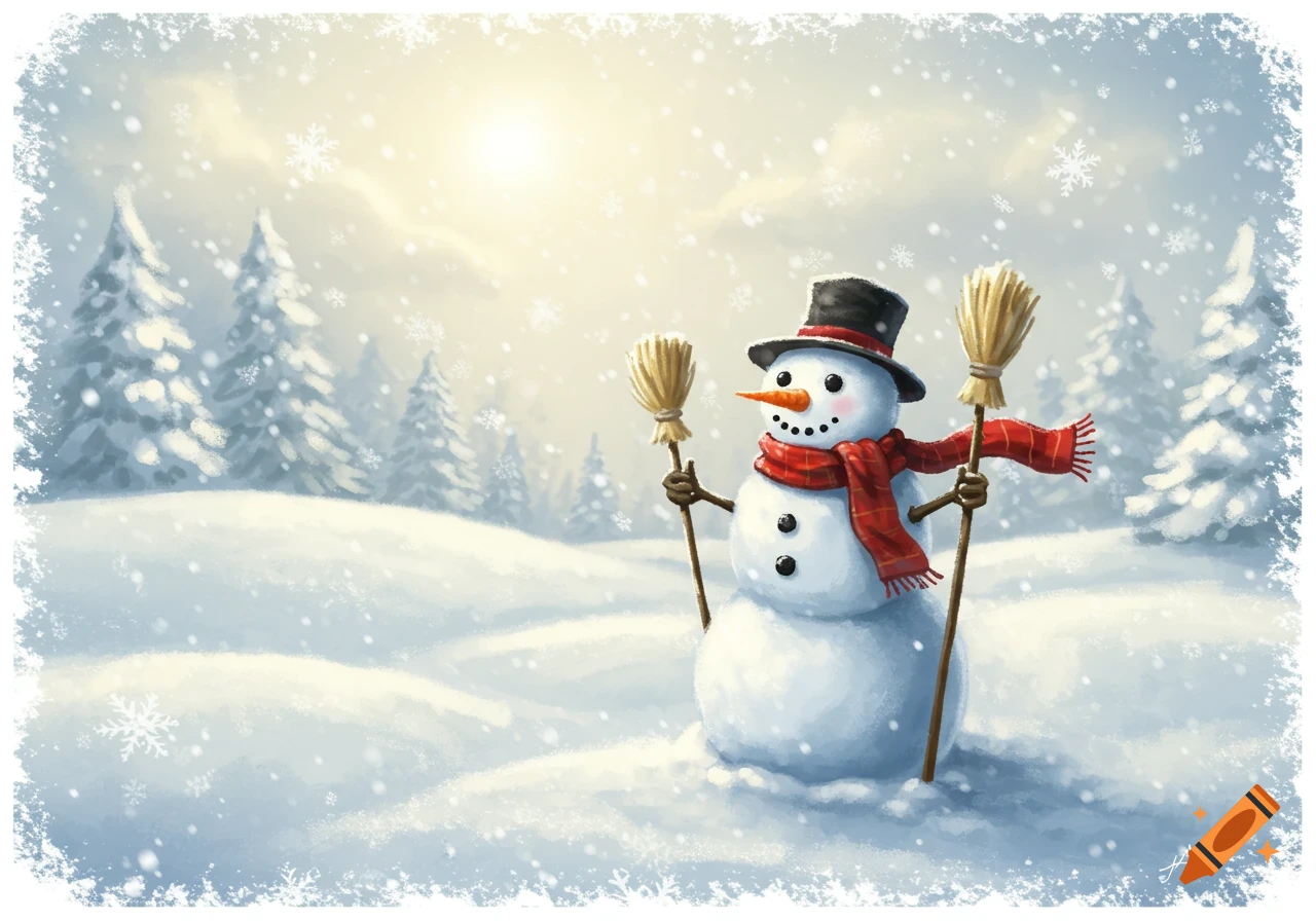 A shiny red Christmas bauble reflecting snowy fir trees in a bright ...