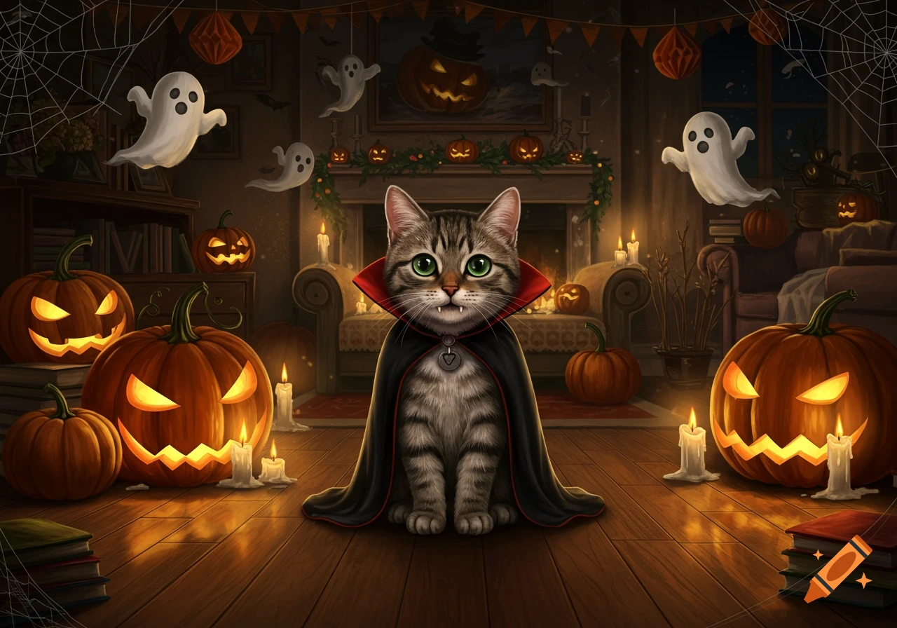 A white Maneki-neko lucky cat with green eyes and a red bib, holding a ...