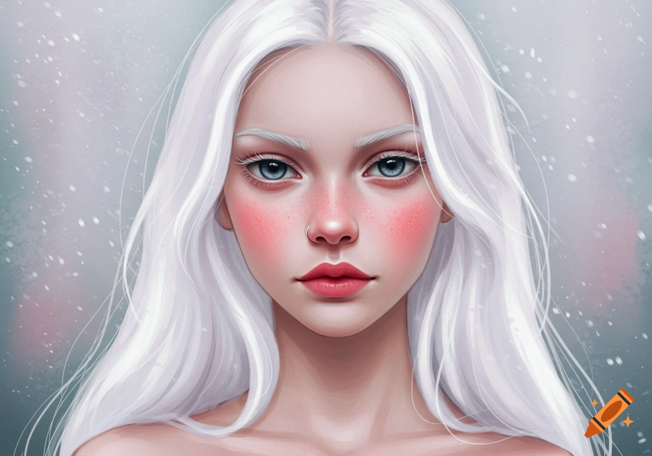 Long, flowing red hair, young woman, warm complexion radiates a subtle ...