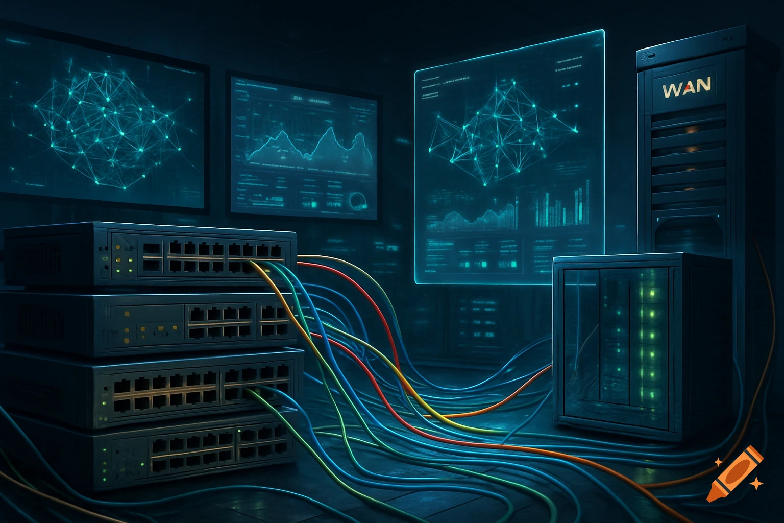 Flat vector illustration of a stylized computer motherboard in muted ...