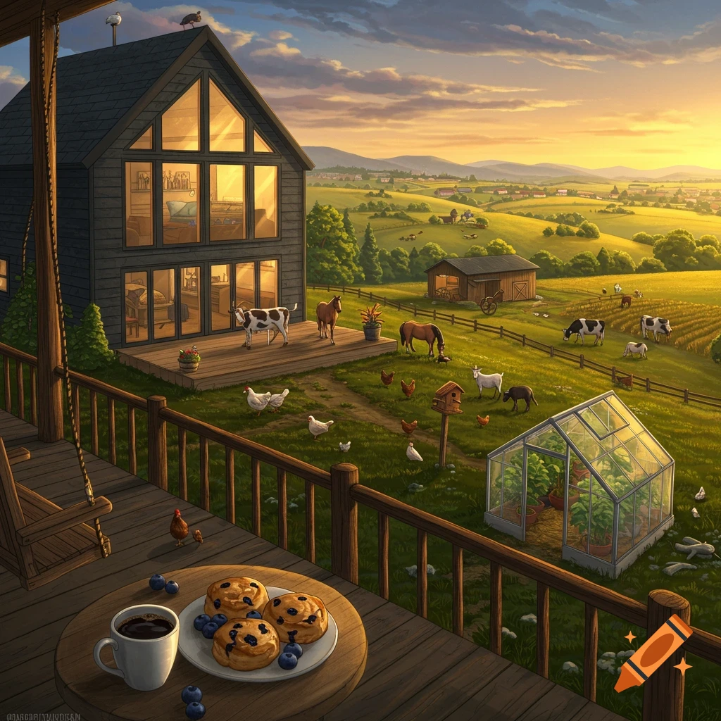 Farm+drawing created on Craiyon