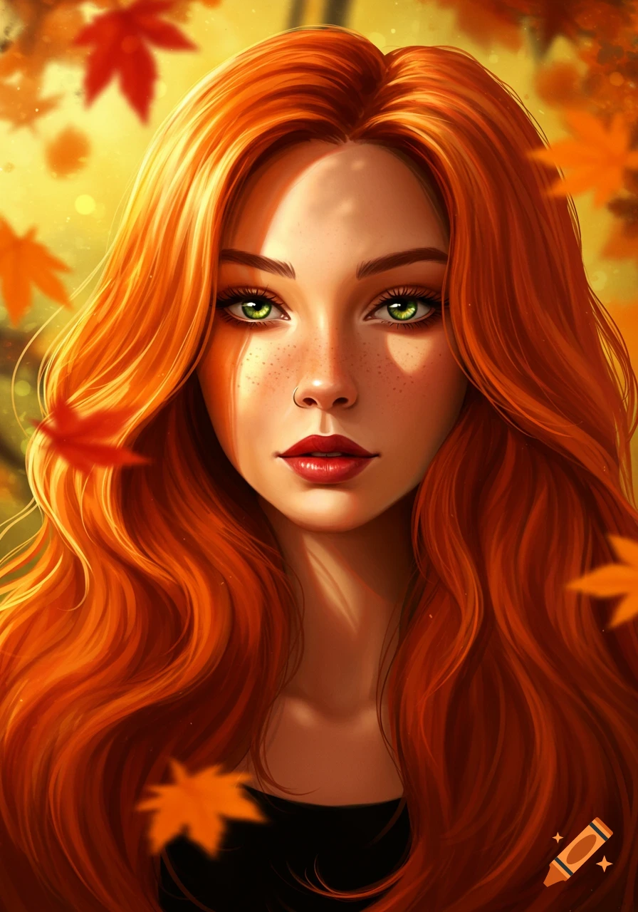 An illustration of a woman with long black hair crouching under a lemon ...