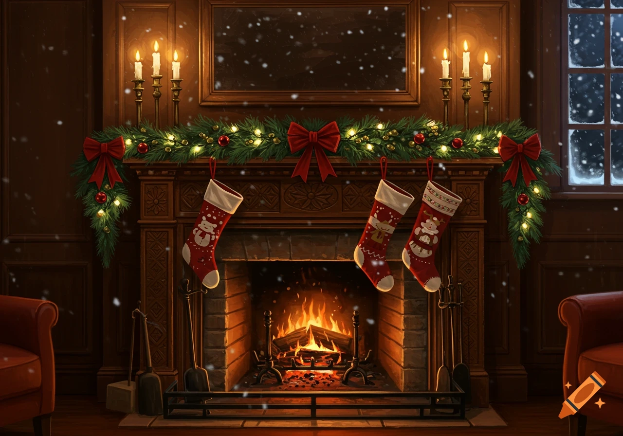 A festive Christmas card with 'From Santa to Marta' in script, adorned ...