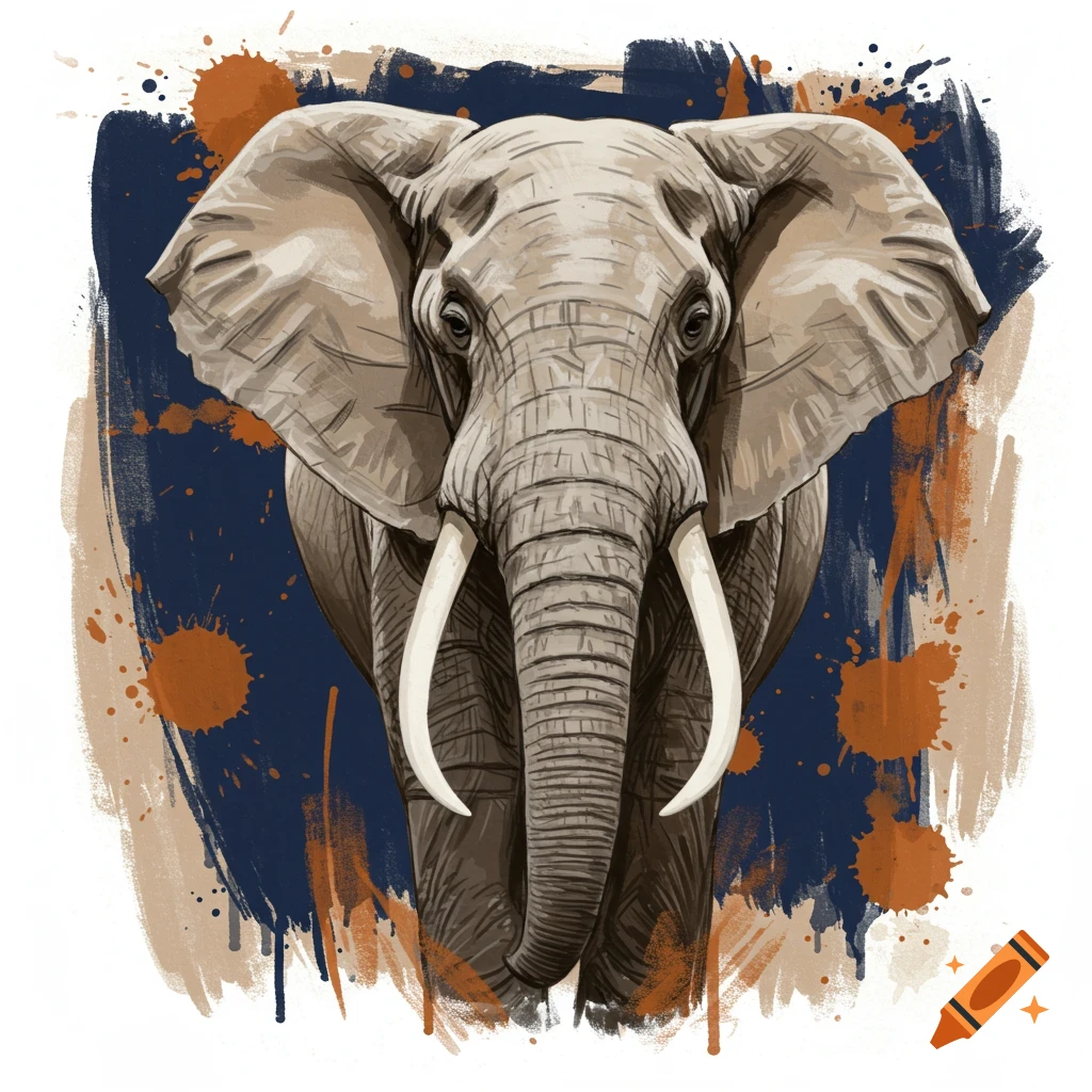 A monochrome linocut print showing the side profile of a majestic bison ...