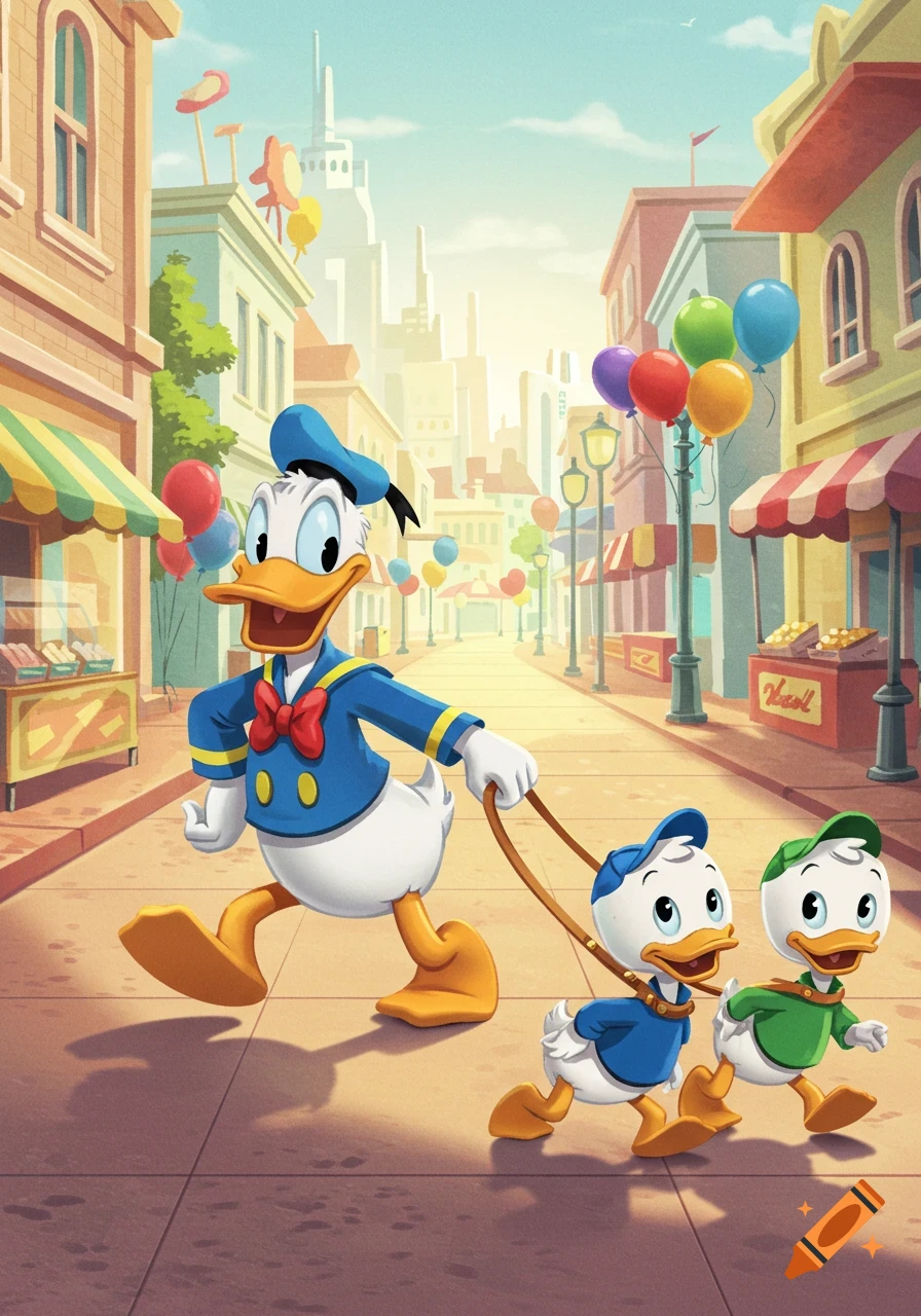 Mickey Mouse and friends (Minnie, Donald, Goofy, Pluto) celebrating ...