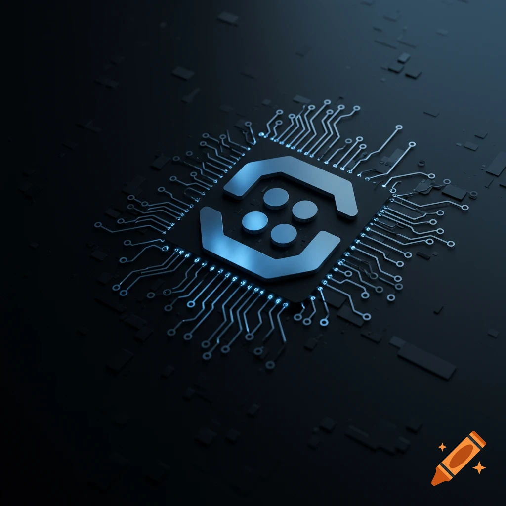 Glowing blue QR code on a dark background, spelling 'Hello World' with ...